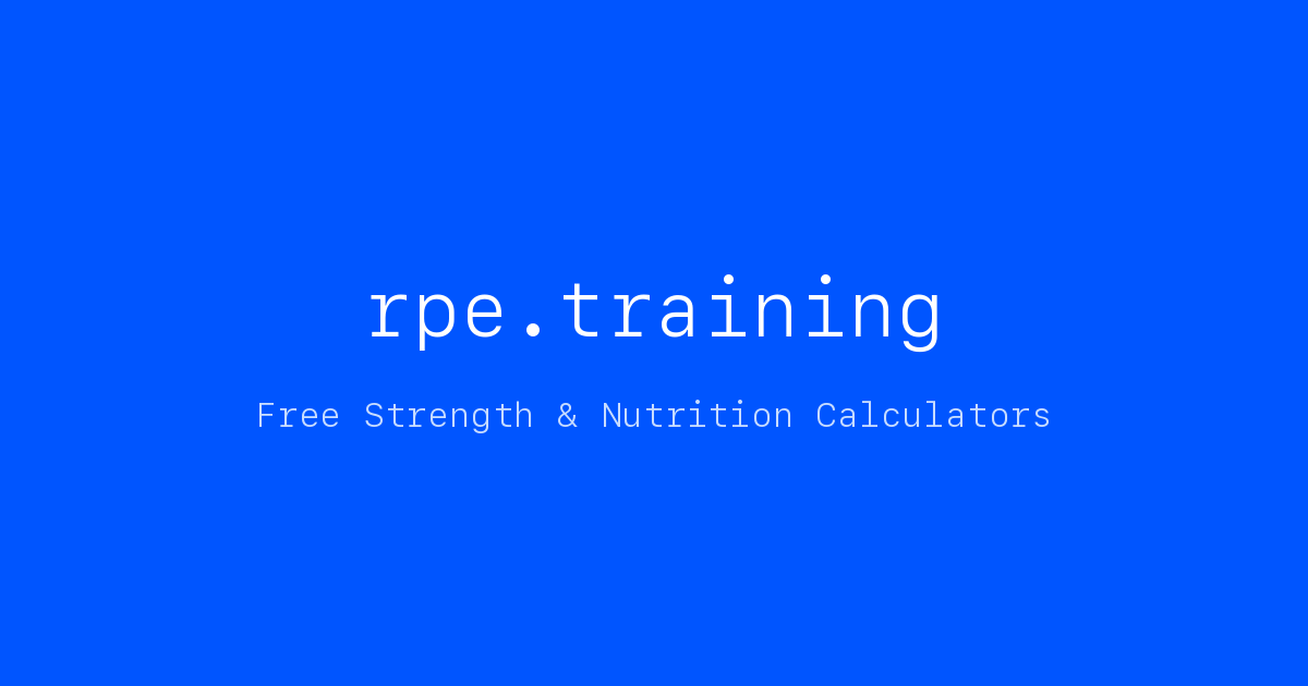 Macro Tracking for Strength Athletes | rpe.training
